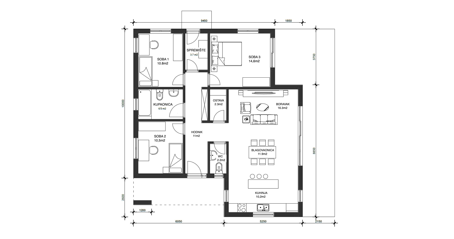 Montažna kuća Krk - Katalog montažnih kuća - Radman Homes