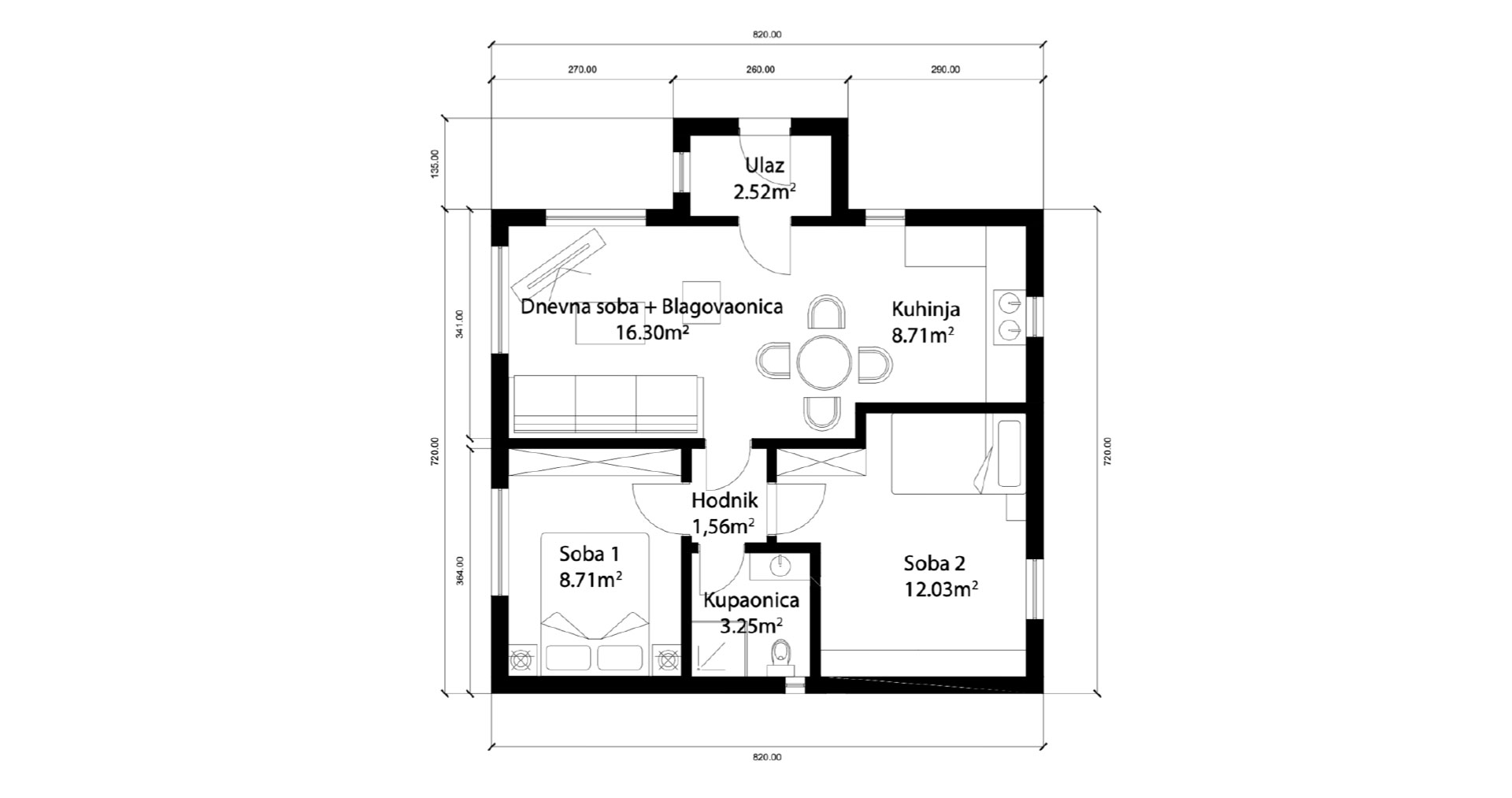 Montažna kuća Dubrovnik - Katalog kuća - Radman Homes